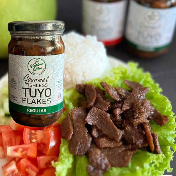 Regular Gourmet Fishless Tuyo Flakes 220g Jar – Vegan Treats Manila